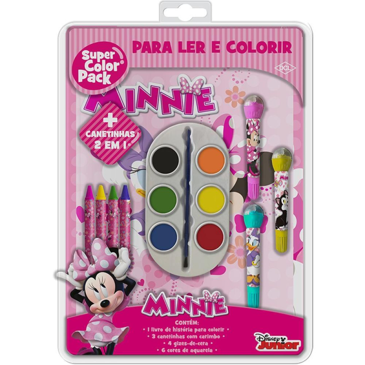 LIVRO INFANTIL COLORIR MINNIE SUPER COLOR PACK | Auge App Representações